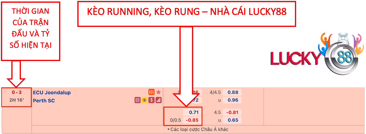 Kèo Running, kèo rung là gì? Hướng dẫn cược kèo rung bằng hình ảnh từ A đến Z - Lucky88 Services